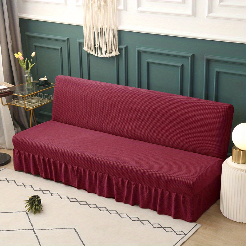 Waterproof Velvet Futon Slipcover Skirt Sofa Bed Cover - Temu Australia