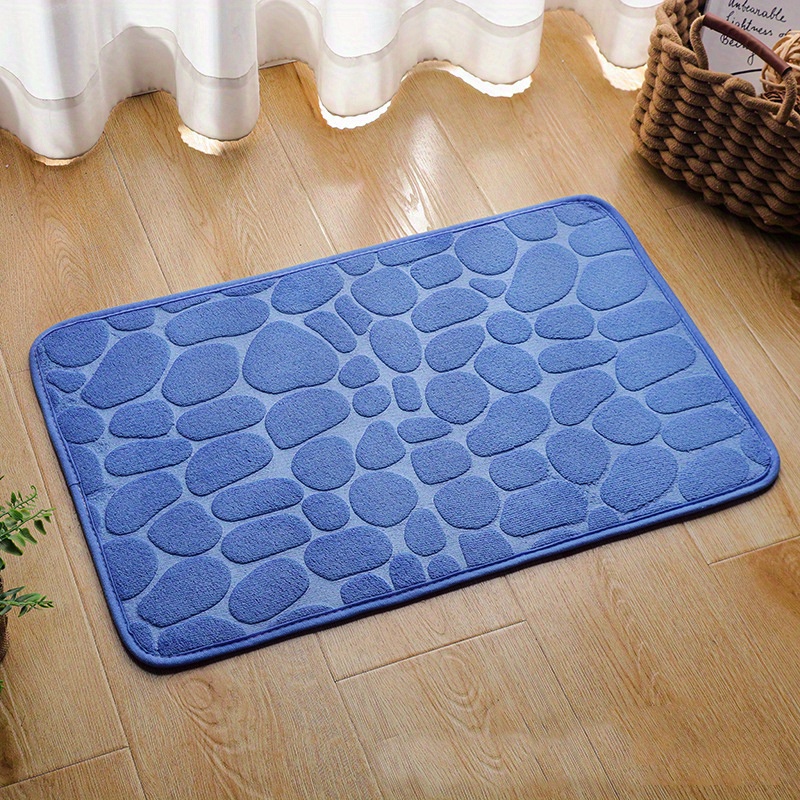 Polyester Bath Mat Cobblestone Bathroom Rugs Super Water - Temu Australia