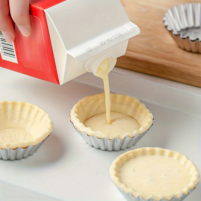 European Style Baking Aluminum Solid Color Large Egg Tarts - Temu ...