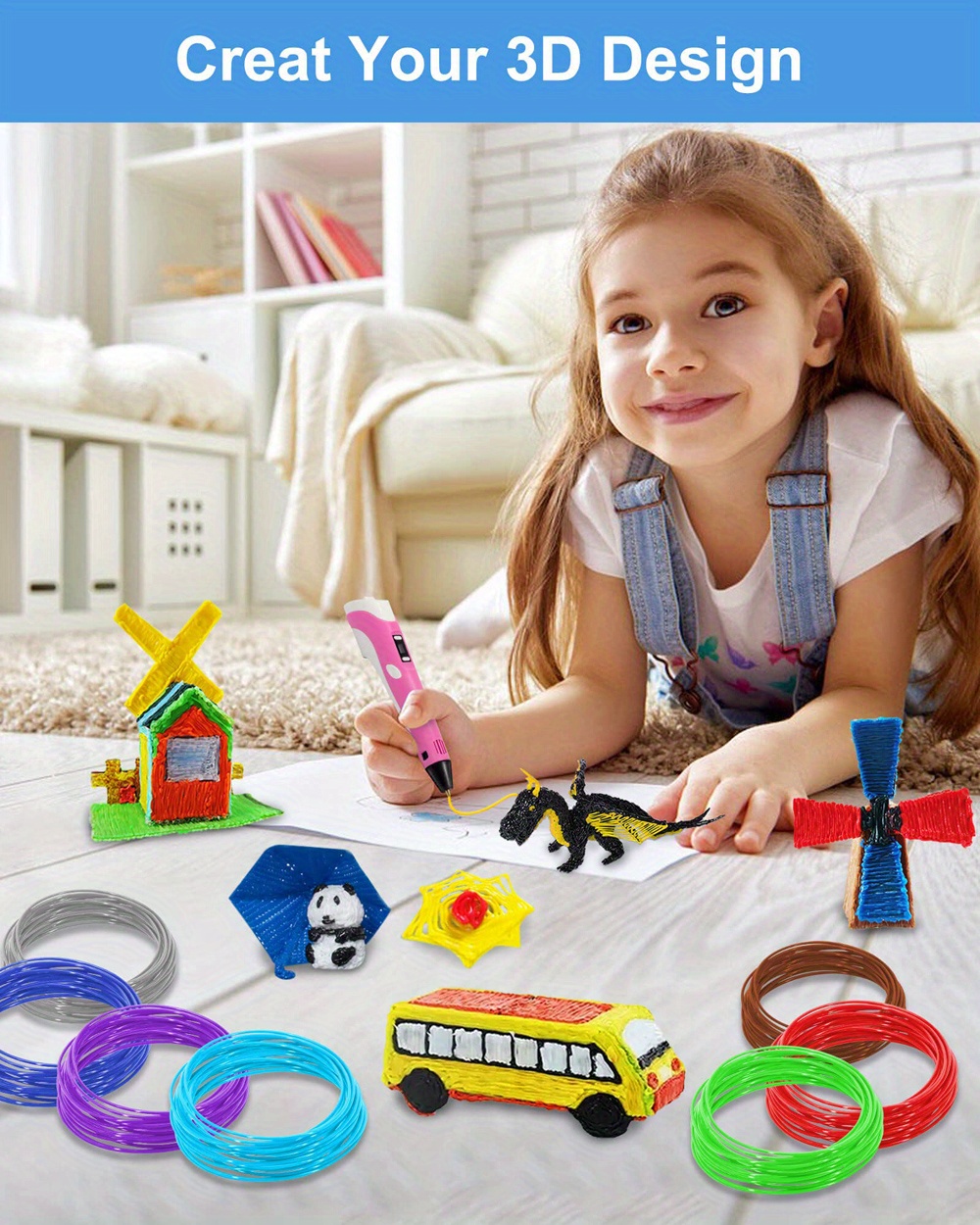 3d Colors 3d Printer Pla Filament Pla 3d Print - Temu