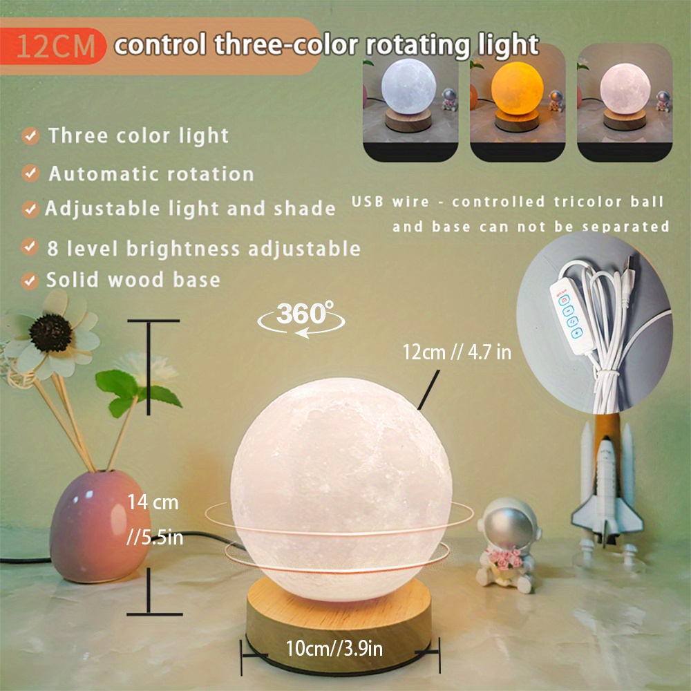 Rotating Moon Atmosphere Night Light, Sleeping Light For Bedroom ...