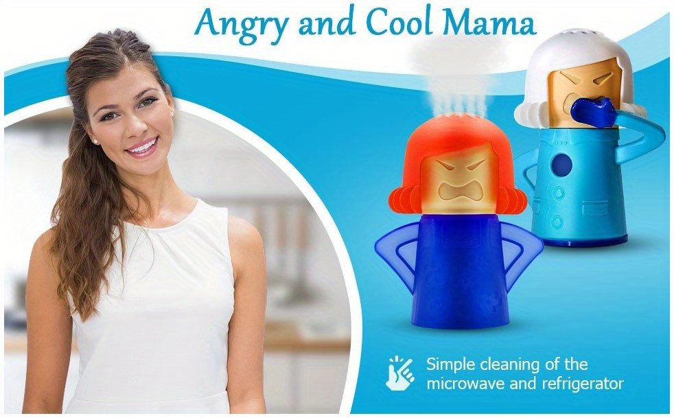 Angry Mom Microwave Cleaner Oven Steam Cleaner Easily Cleans - Temu ...