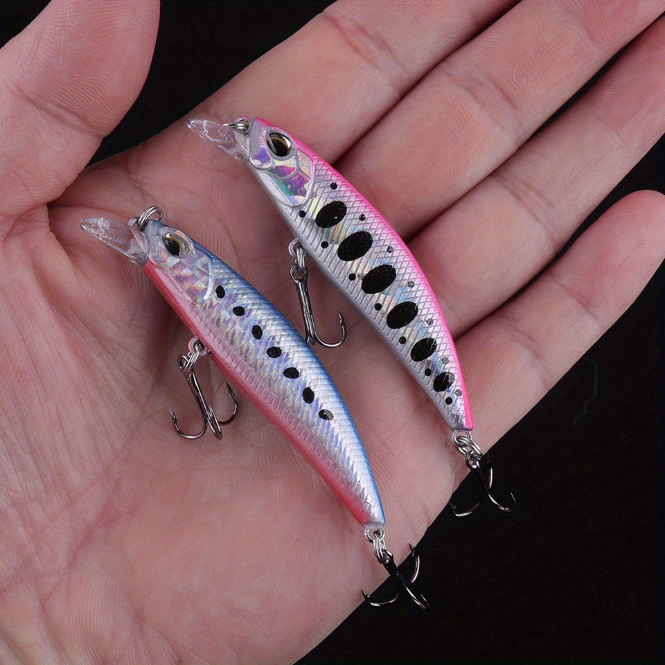 Sinking Minnow Fishing Lures Box Plastic Hard Topmouth - Temu