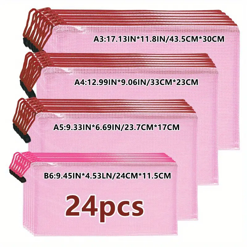 Mesh Zip Bag File Bag Pink (a3+a4+a5+b6) Size Zip Folder - Temu United Mesh Zip Bag File Bag Pink (a3+a4+a5+b6) Size Zip Folder - Temu United