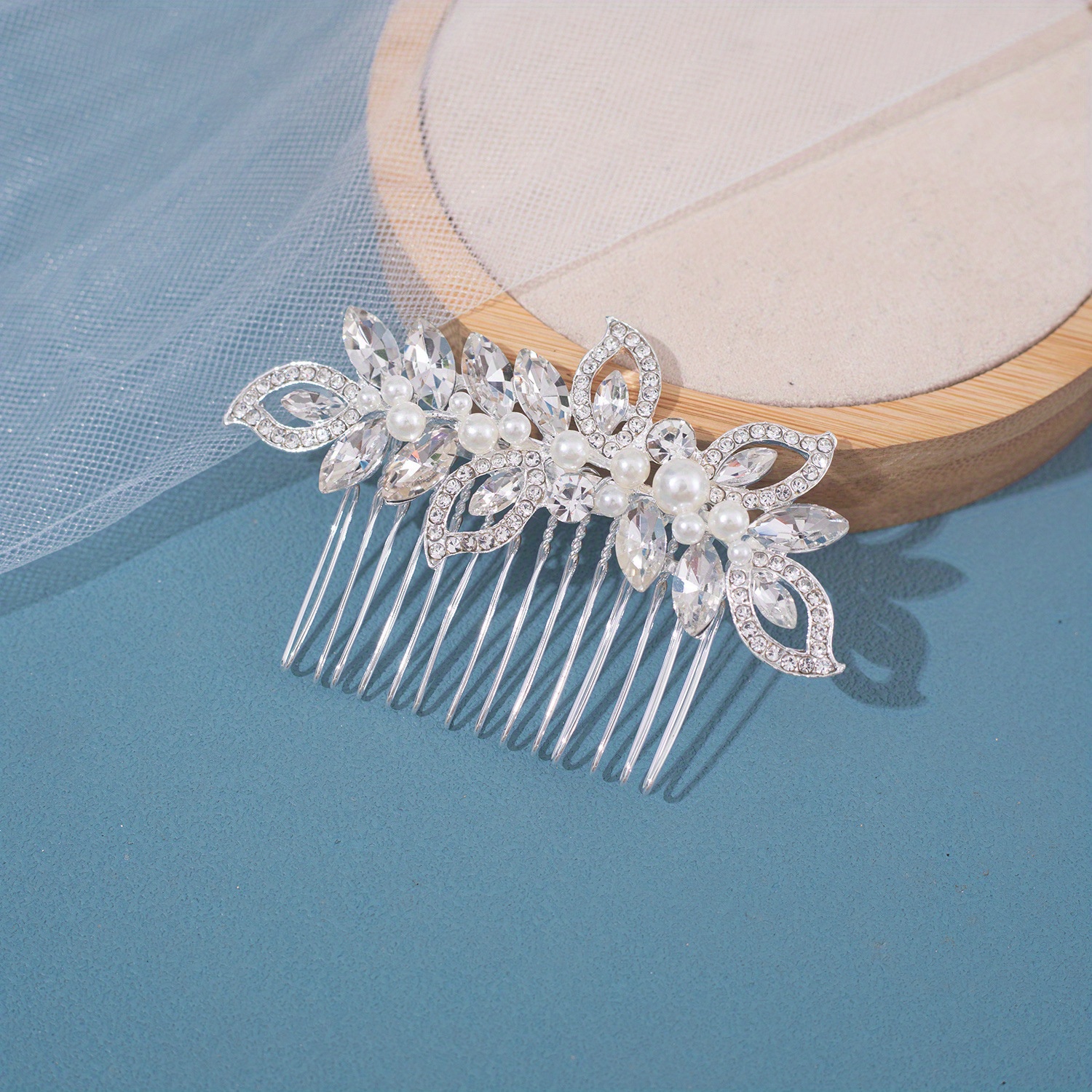 Crystal Wedding Bridal Hair Comb Inlaid - Temu Australia