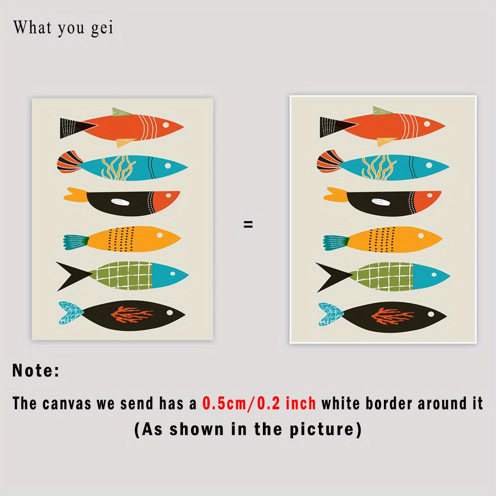 Modern Fish Canvas Print Abstract Fish Poster Wall - Temu United Kingdom