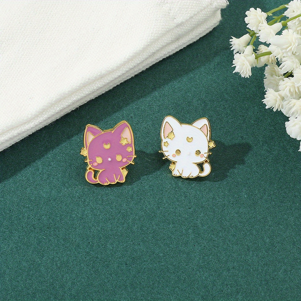 Cute Moon Cat Pin Men Enamel Pin Men - Temu Canada