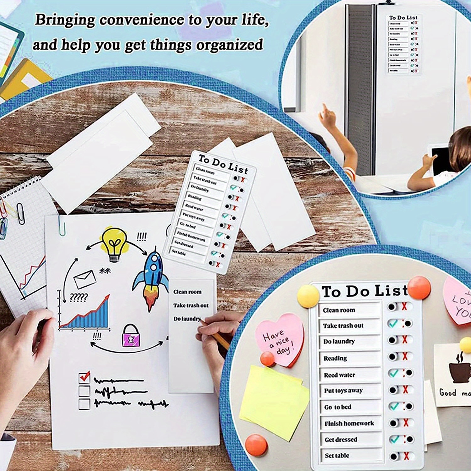 5 Replaceable Cardstock List Checklist Board Reusable Memo - Temu