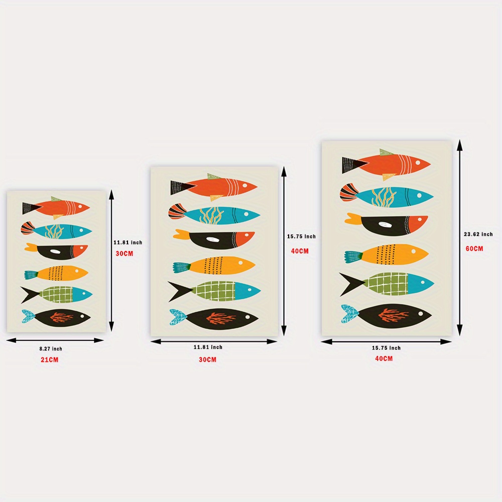 Modern Fish Canvas Print Abstract Fish Poster Wall - Temu United Kingdom