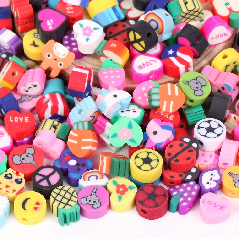 Colorful Spacer Beads Animal Fruits Shape Polymer Clay Beads - Temu ...