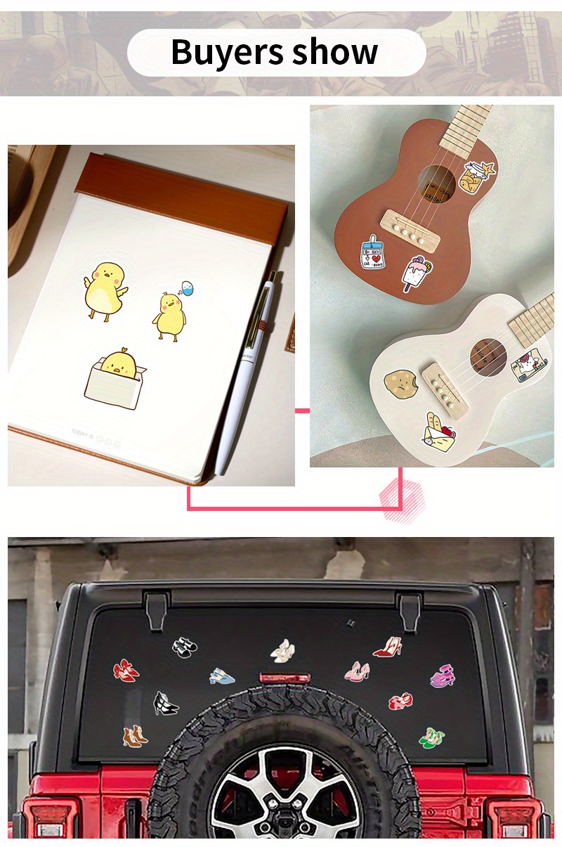 Cartoon Food Graffiti Stickers Diy Mobile - Temu Australia