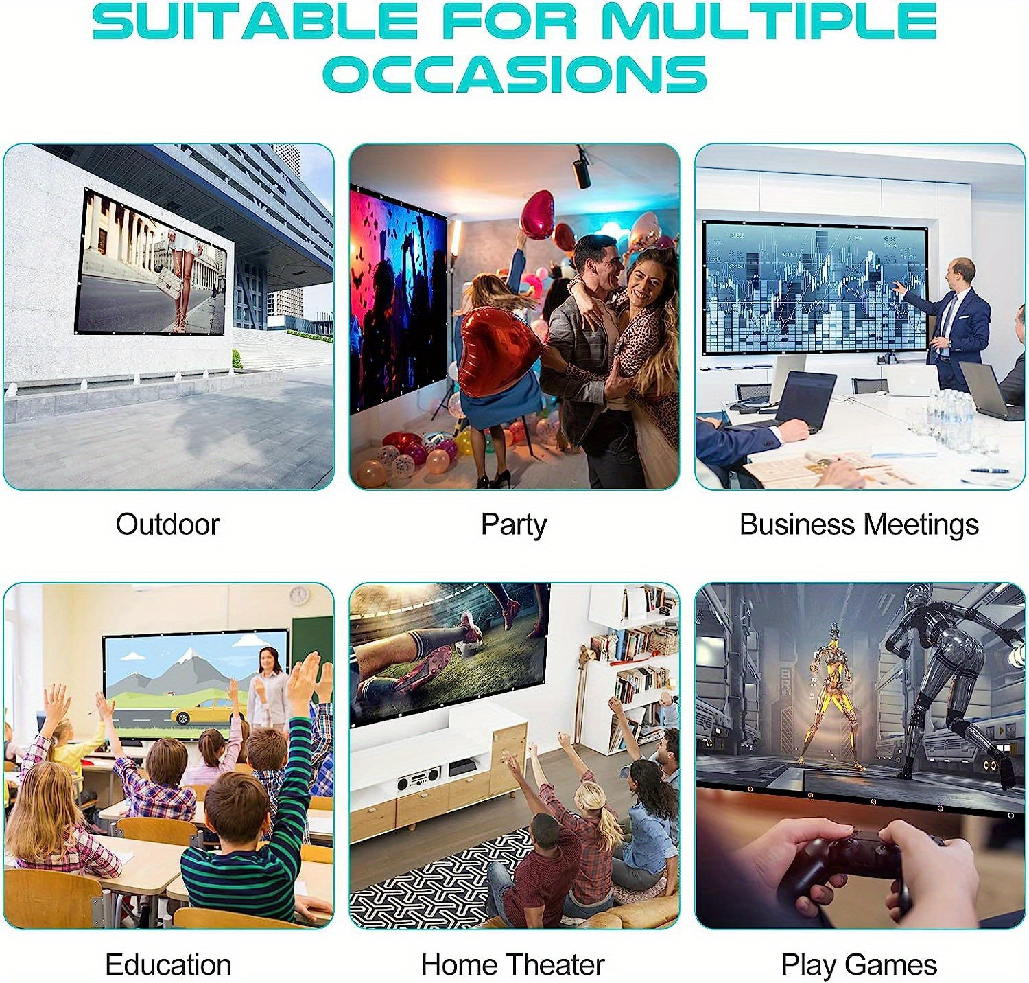 4 :9 Hd Foldable Outdoor/indoor Portable Movie Projector - Temu Australia