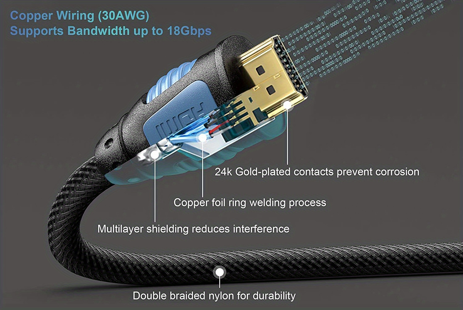 for cable 2 0 4k 60fps high speed with ethernet 18 audio return video ...