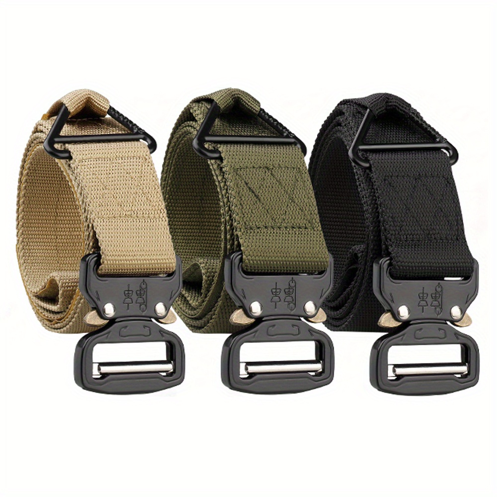 Outdoor Zinc Alloy Training Belt High Strength Hunting Belt - Temu ...