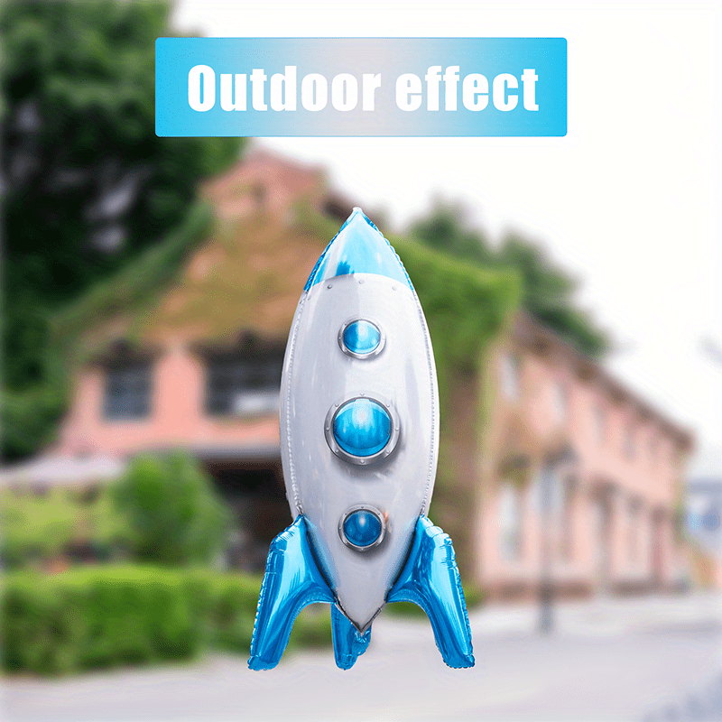 Outer Space Theme 3d Rocket Helium Balloon Perfect Birthday - Temu ...
