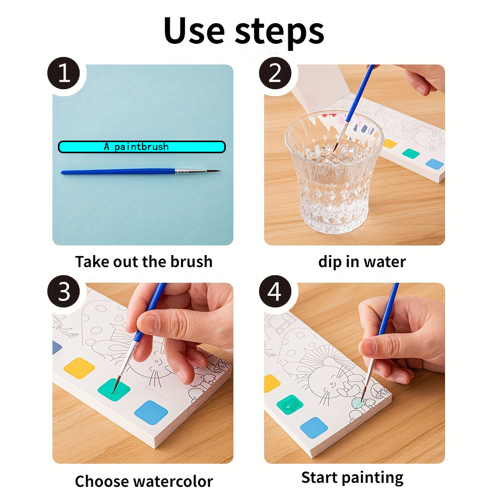 20 Pages Children's Watercolor Coloring Book Student - Temu Australia