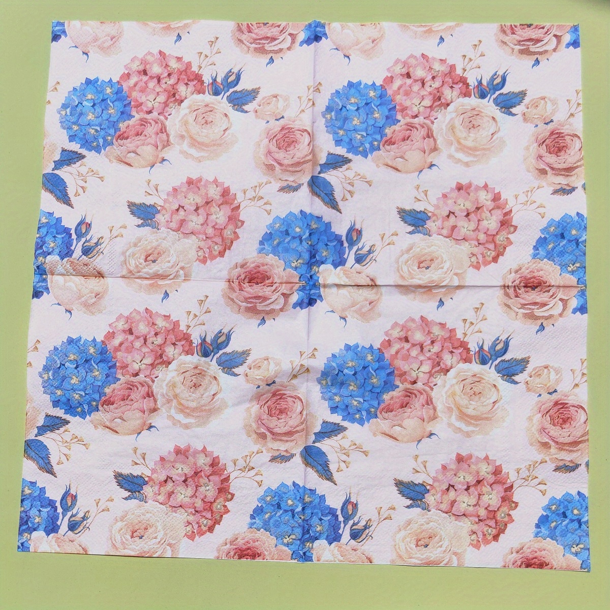 Rose Flowers Paper Napkins Pack Dinner - Temu Australia