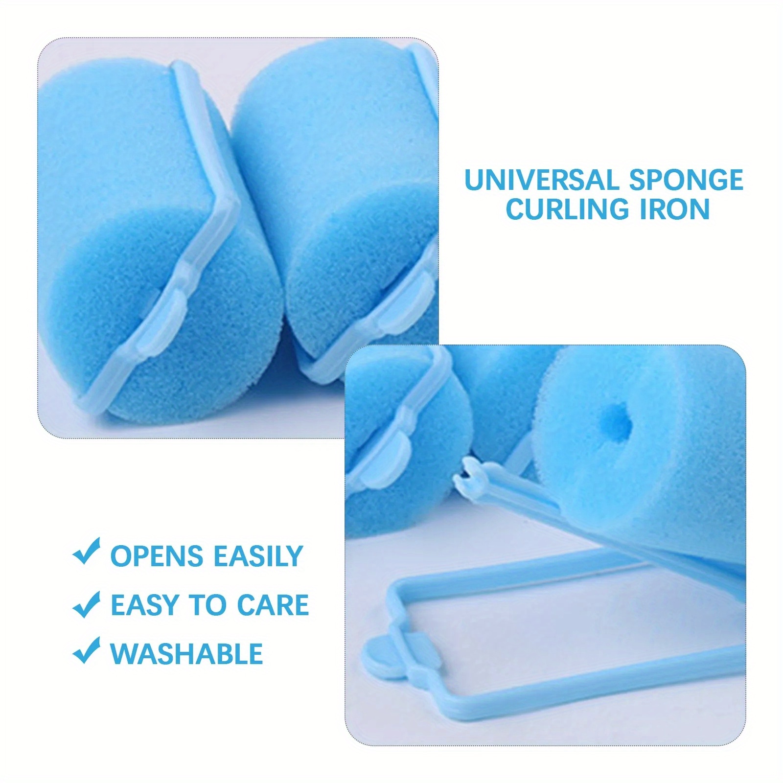 Large Soft Foam Sponge Hair Rollers Diy Hair Styling Perfect - Temu