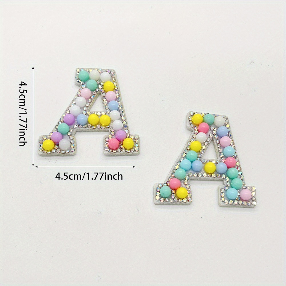 Colorful Bead Rhinestone Letter Stickers Shirt Jacket Bag - Temu United ...