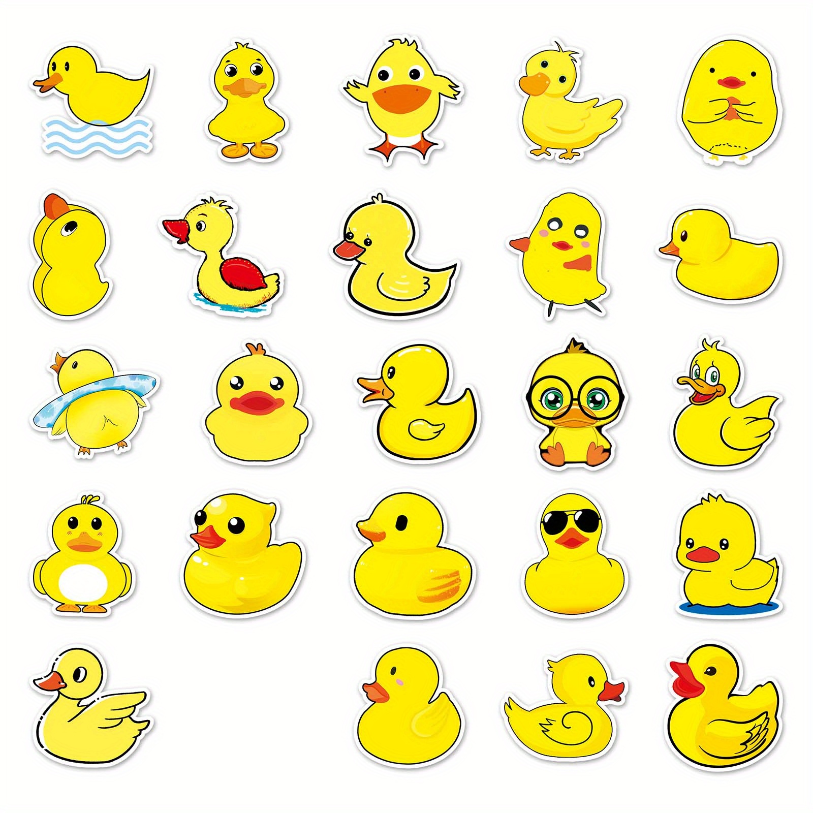 Adorable Little Yellow Duck Luggage Cartoon Stickers Perfect - Temu New ...