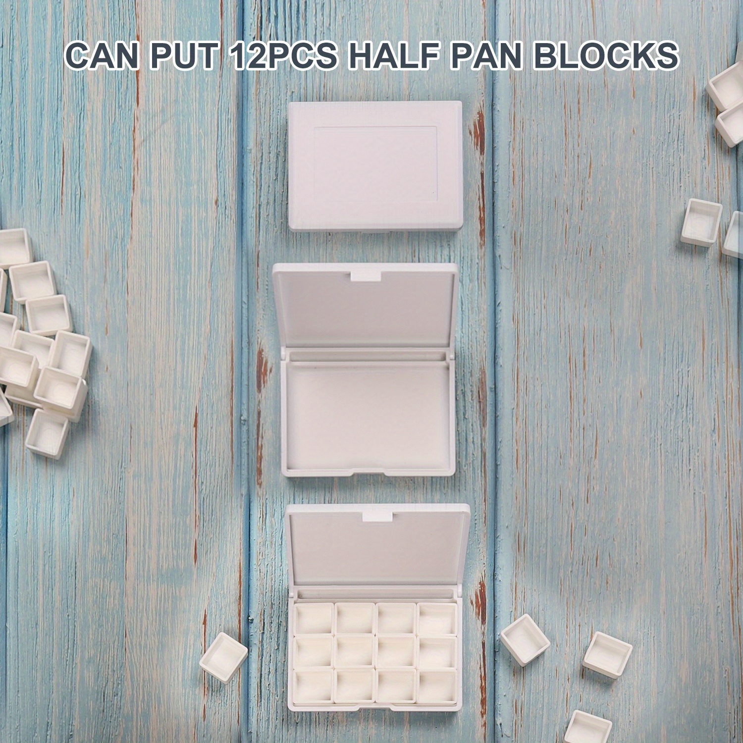 Watercolor Palette Empty Palette Painting Paint Tray Box - Temu