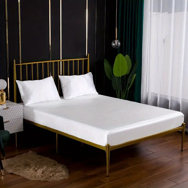 Luxury Stain Fitted Sheet Soft Comfortable Silky Bedding Temu Norway