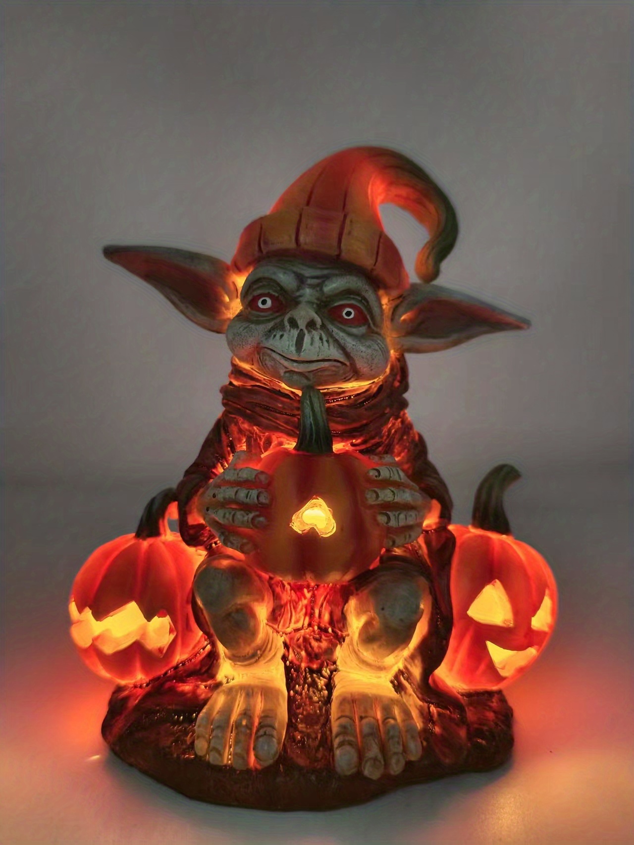 Halloween Pumpkin Alien Resin Statue Garden Decoration - Temu