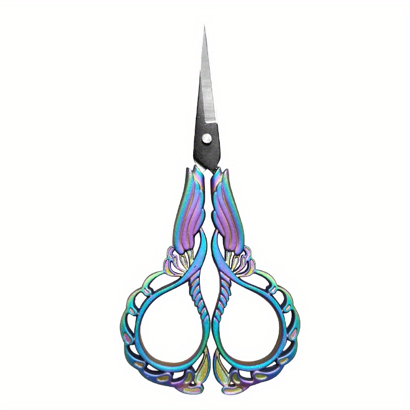 Vintage Craft Orchid Sharp Thin Tea Bag Scissors Embroidery ...