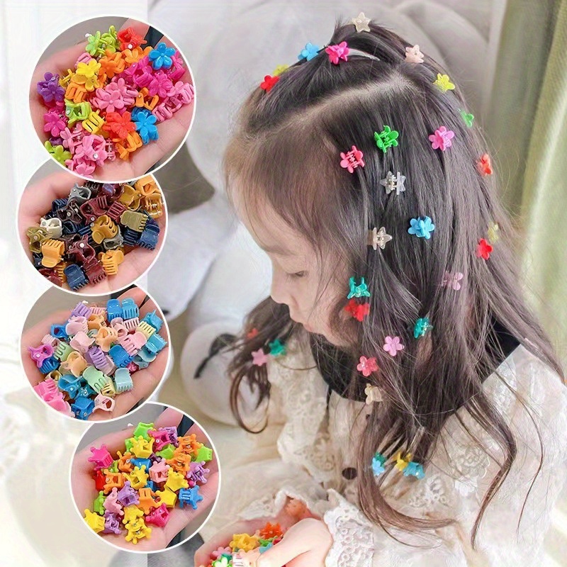 Mini Flower Rabbits Star Hair Clips Claw Clips Hair - Temu Australia