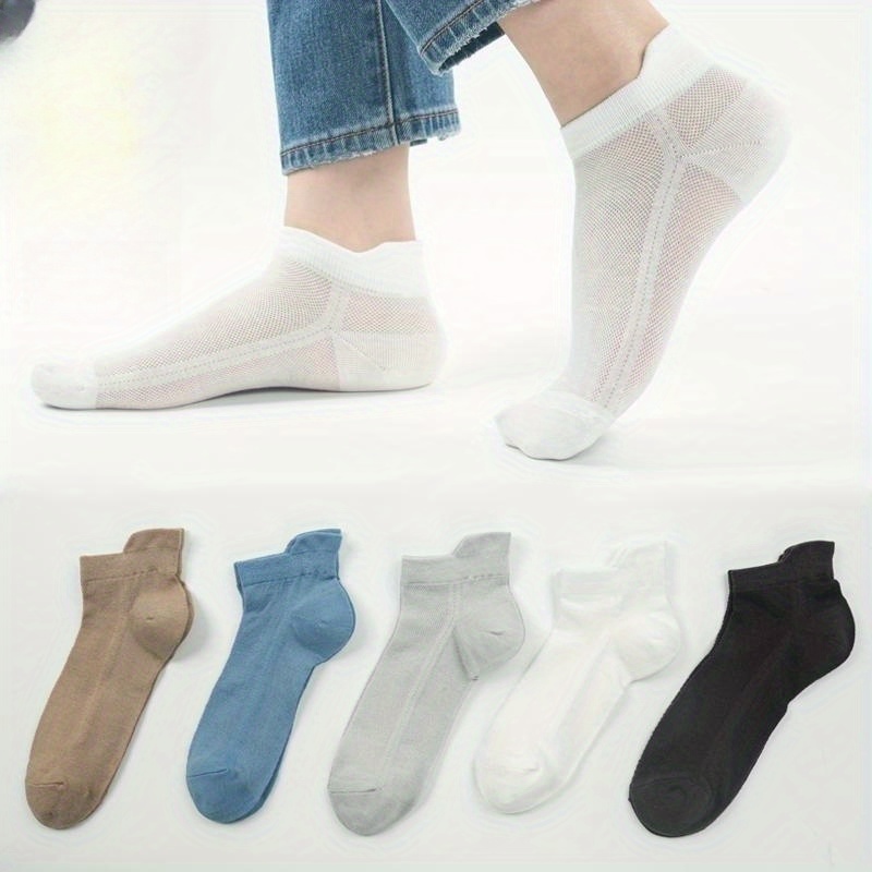 Short Tube Mesh Breathable Sports Socks Casual Comfortable - Temu Australia