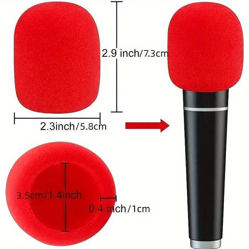 Microphone Foam Cover Black Red Handheld Stage Microphone - Temu United ...