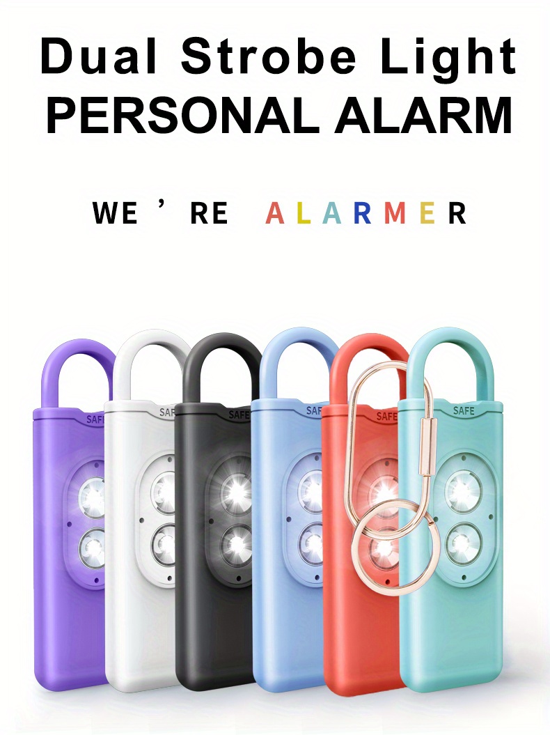 Dual Led Light Personal Safety Alarm 130db Self Defense - Temu