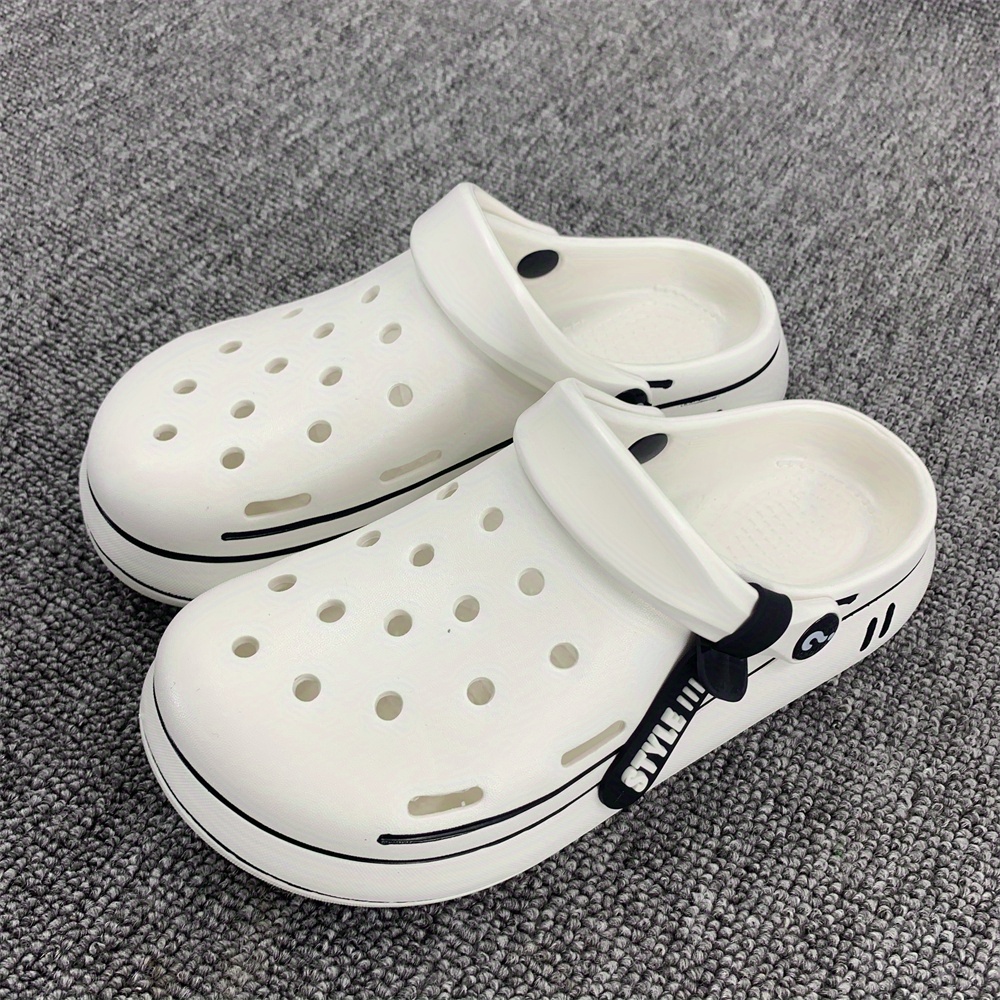 Women's Hollow Clogs Lightweight Breathable Solid Color - Temu Ireland