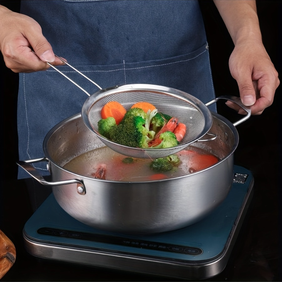 Stainless Steel Strainer Fine Mesh Flour Sifter Baking Tools - Temu Norway