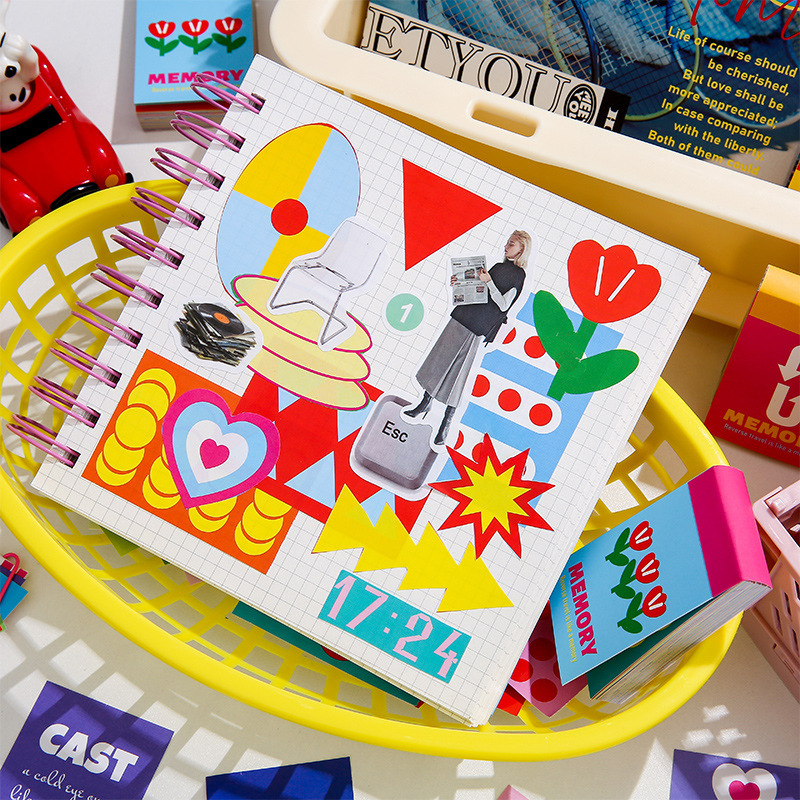 Creative Geometric Stickers Cute Cartoon Floral Simple - Temu Ireland