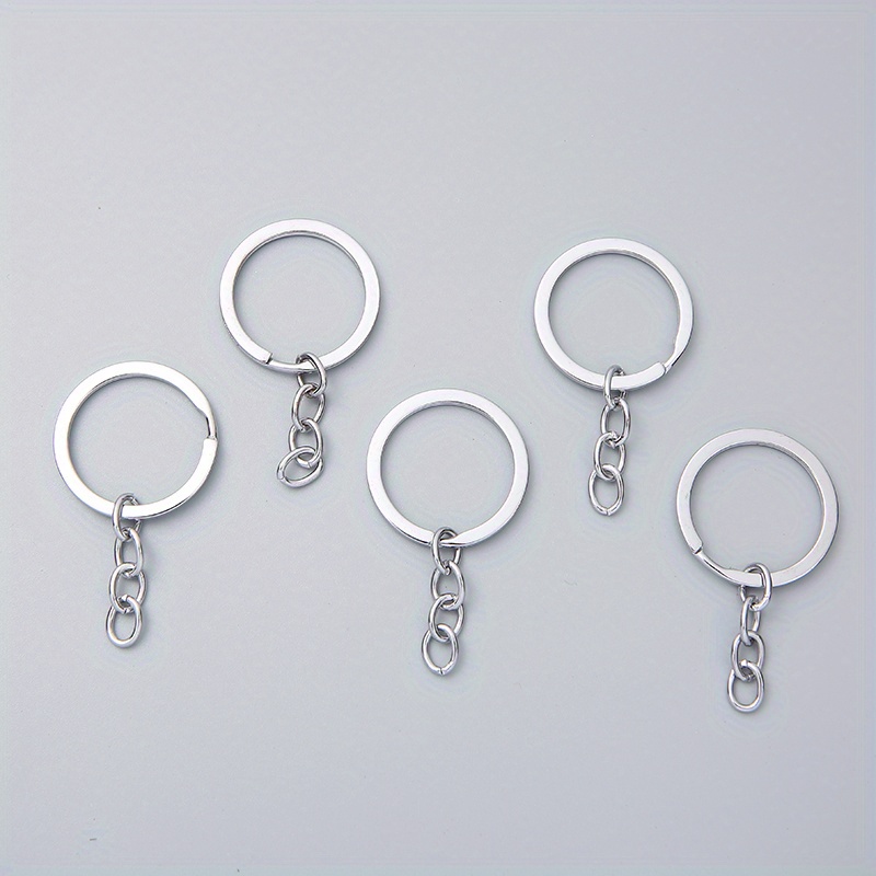 20 Pcs Keychain Chrome Key Ring Diy Doll Pendant Electroplating Ring ...