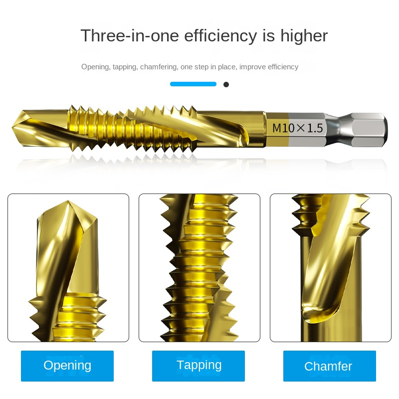 Tap Drilling Tapping Machine Titanium Plated Hexagonal Shank - Temu