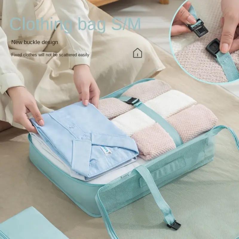 Travel Luggage Packing Organizers Set Toiletry Bag Clothing - Temu Canada