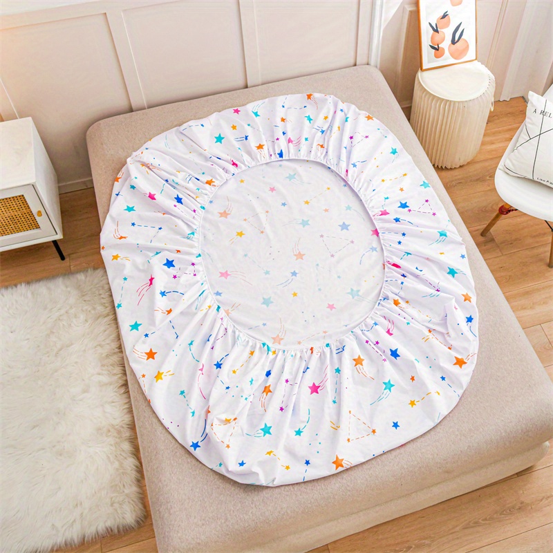 Soft Breathable Star Print Fitted Sheet Set Non slip - Temu United Kingdom