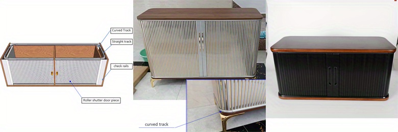 Plastic Abs Cabinet Roller Door Fitting Curved Rail - Temu