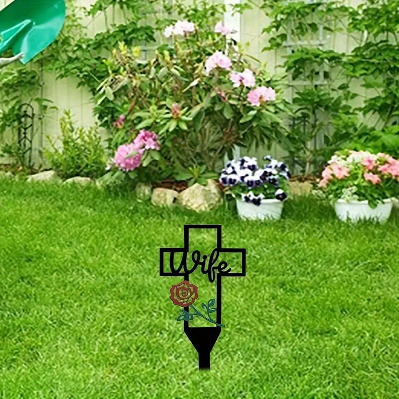 Use Metal Cross Garden Stake Commemorate - Temu Ireland