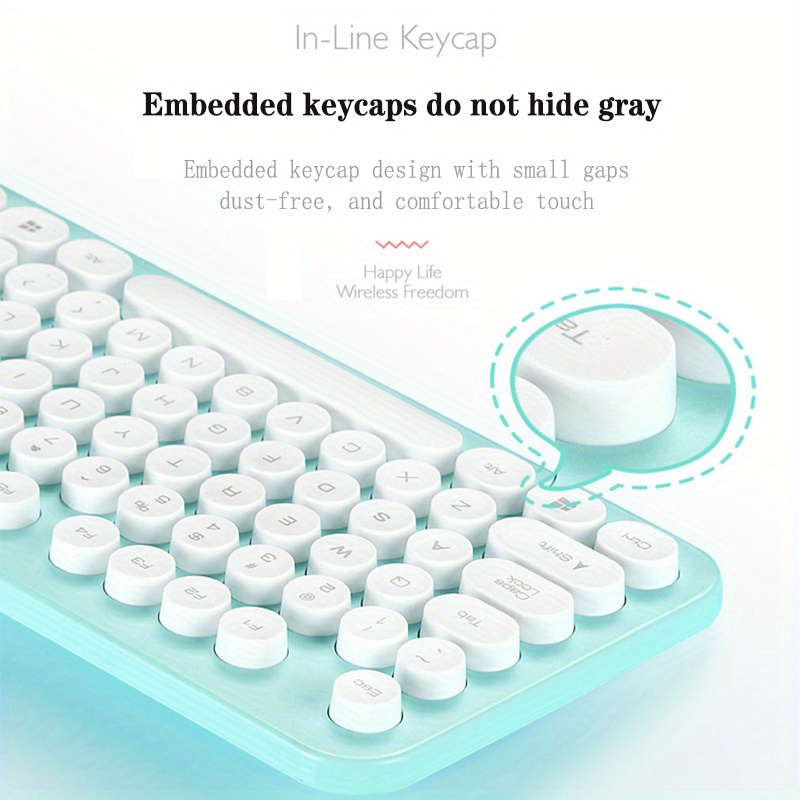 silent retro wireless keyboard ultra thin game office home - Temu New ...