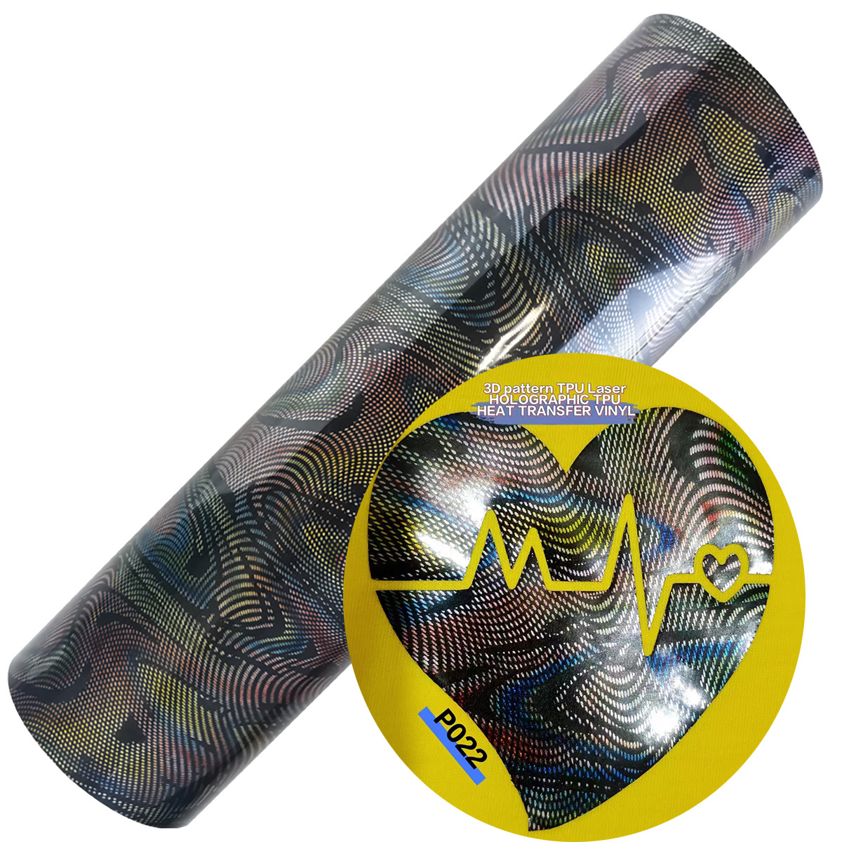 1 Roll 25x91cm 9 8inx3ft Laser Holographic Heat Transfer Vinyl Diy Film ...