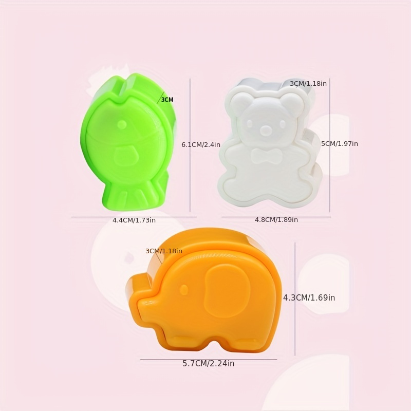 rice ball mold kitchen utensils cartoon shape little bear - Temu
