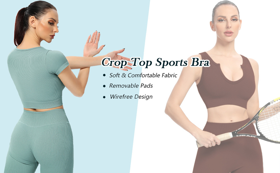 Sports Bra Wireless Medium Support Yoga Bras Padded Longline - Temu