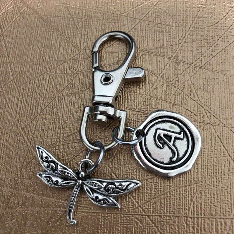 1pc Dragonfly Keychain Silvery Keychain Key Accessories Personality ...