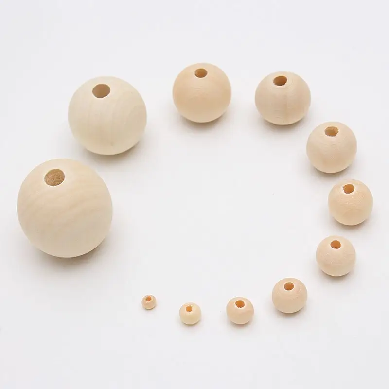 木製ビーズ100個 6mm~25mmの未完成の木製ビーズ 工芸品 ジュエリー作り ガーランド 家庭農家の装飾 Diy用 Temu Japan