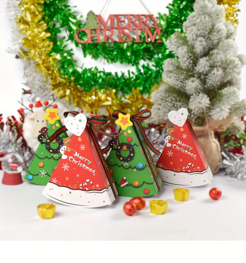 Cute Red Christmas Tree Shaped Candy Gift Packaging Box - Temu United ...