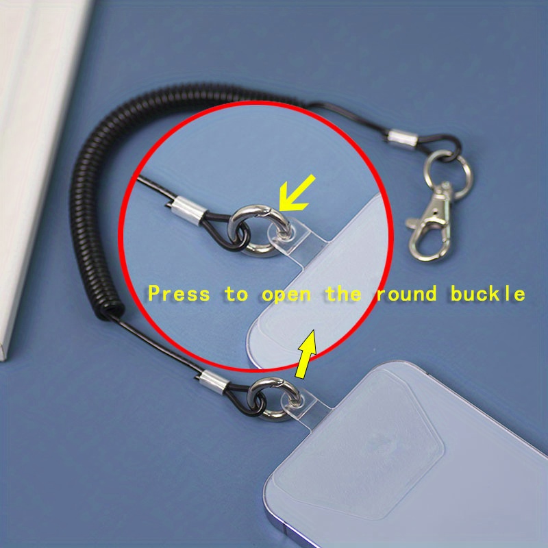 4セットパック付属 スチールワイヤーロープ 携帯電話ストラップ 盗難防止 掴み防止キーロープ 安全ロープ 紛失防止 吊 Temu Japan