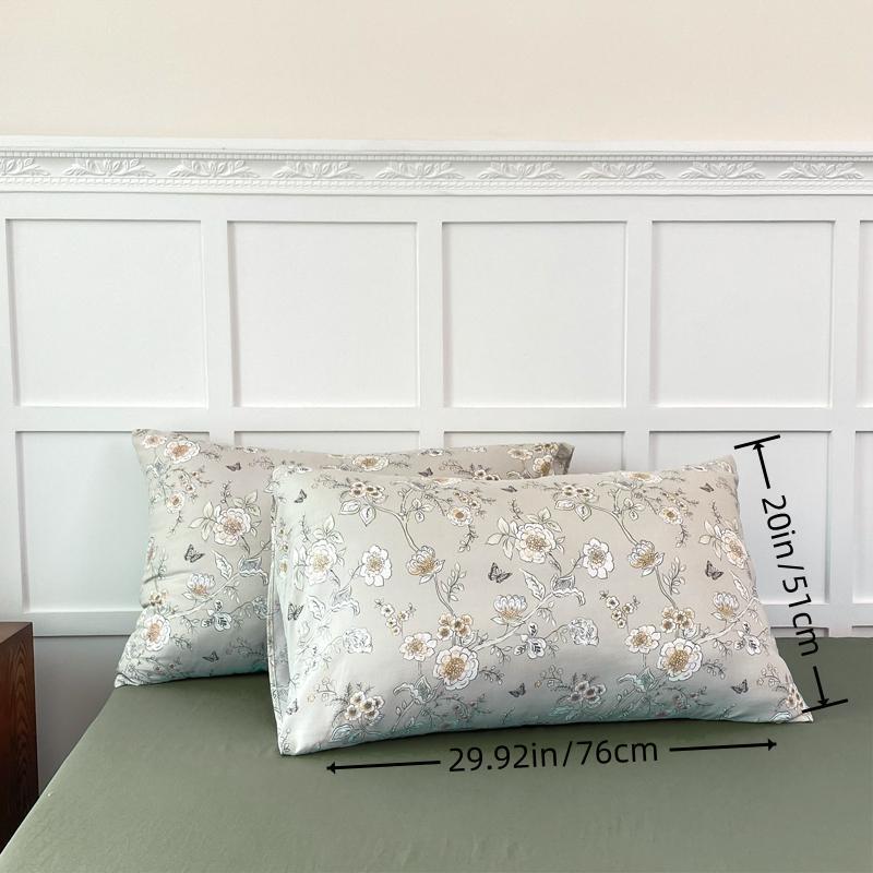 Elegant Pastoral Style Flower Pillowcase Without Pillow Core - Temu ...
